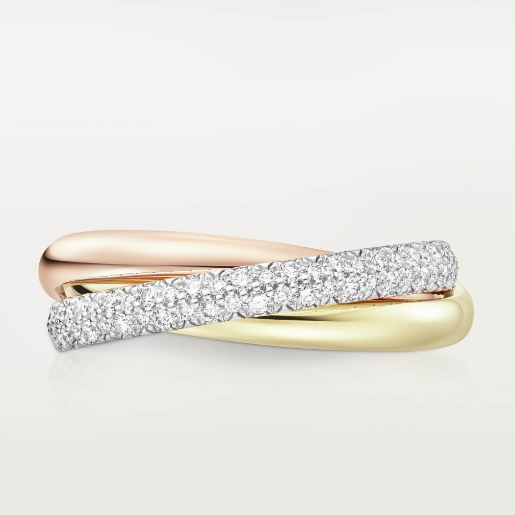 B4235900 - Trinity戒指，小号款 18K白金，18K黄金，18K玫瑰金 - 白金，黄金，玫瑰金，钻石 - 卡地亚